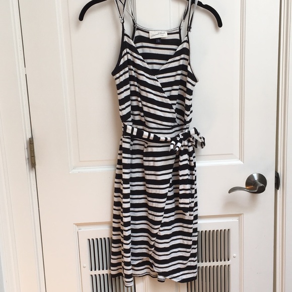 Universal Thread | Dresses | Universal Thread Black White Stripe Wrap ...